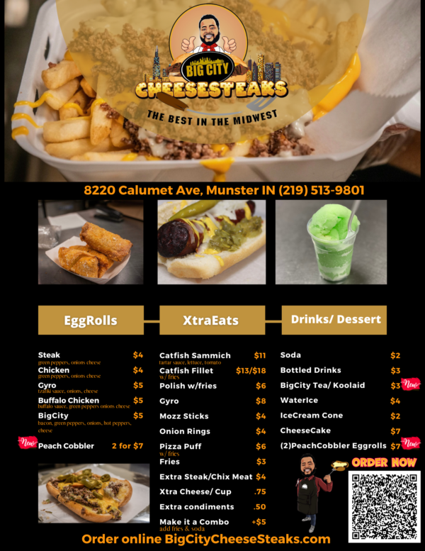 Menu – Big City Cheese Steaks